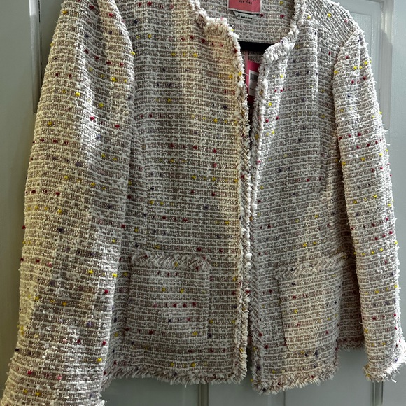 kate spade | Jackets & Coats | Kate Spade Nwt Tweed Jacket Cream ...